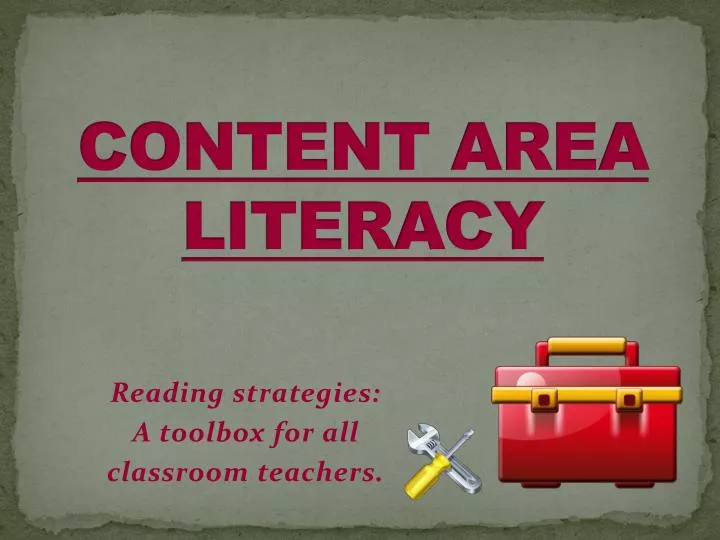 PPT - CONTENT AREA LITERACY PowerPoint Presentation, free download - ID ...