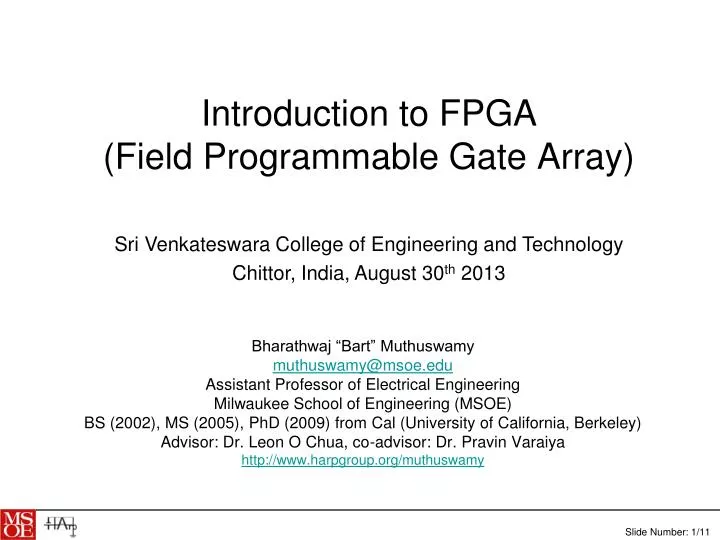 Ppt Introduction To Fpga Field Programmable Gate Array Powerpoint Presentation Id6449305