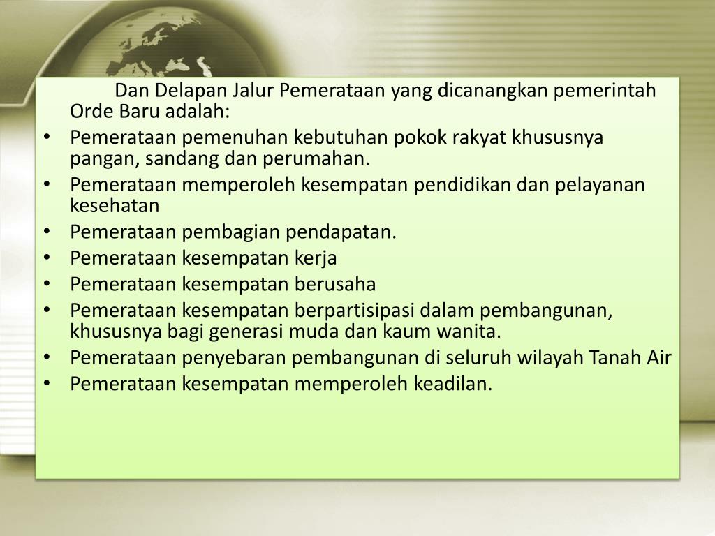 Ppt Kebijakan Politik Sosial Budaya Pertahanan Dan Keamanan Masa Orde Baru 1966 1998