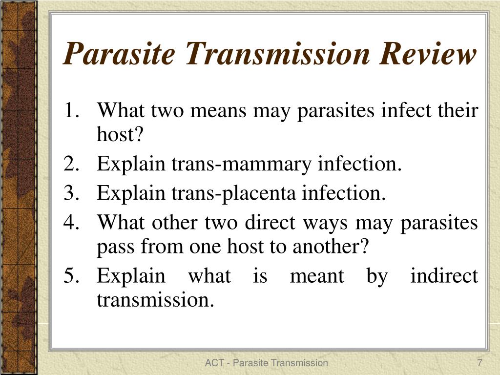 PPT - Parasite Transmission PowerPoint Presentation, free download - ID ...