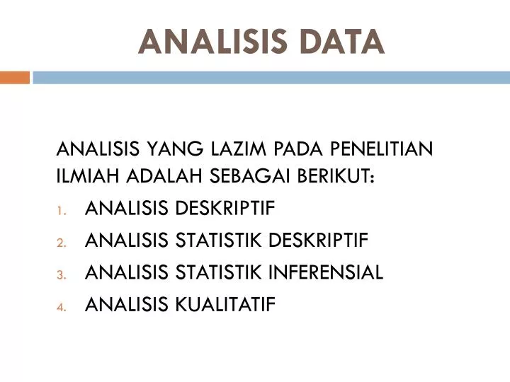 PPT - ANALISIS DATA PowerPoint Presentation, free download - ID:6450719