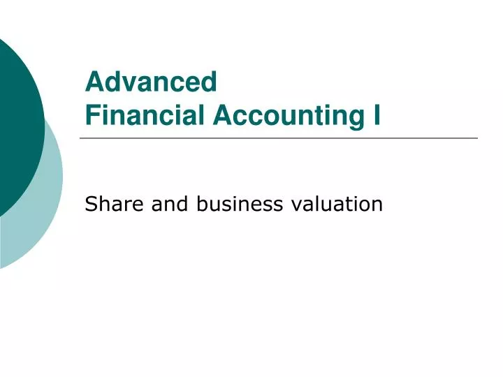 PPT - Advanced Financial Accounting I PowerPoint Presentation, free ...