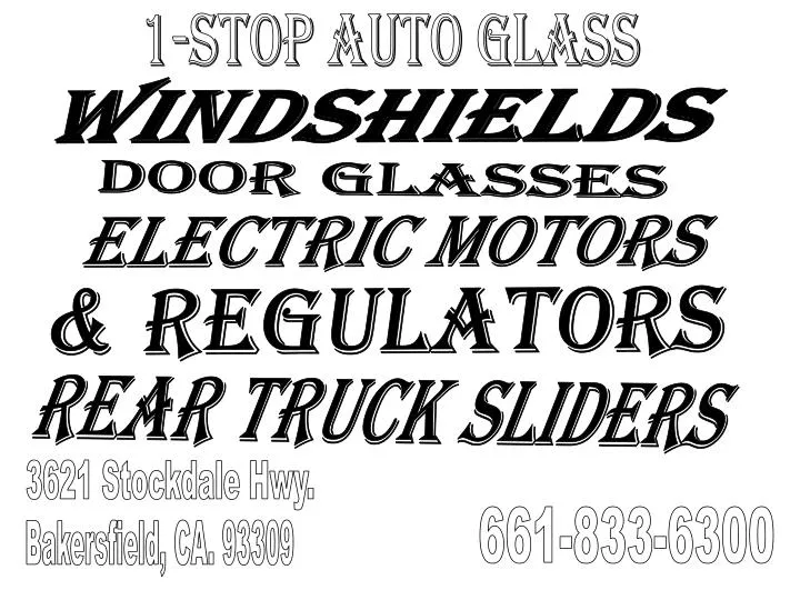 PPT - 1-sTOP aUTO gLASS PowerPoint Presentation, free download - ID:6451998