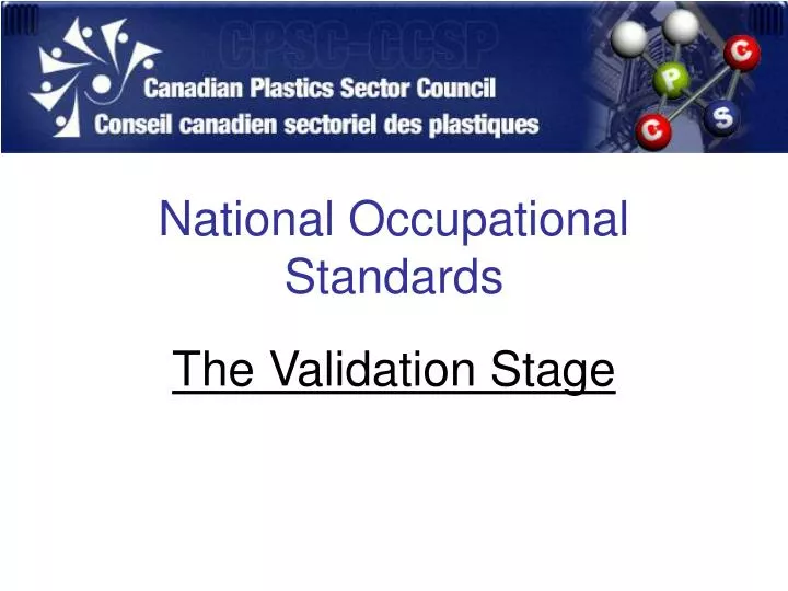 PPT - National Occupational Standards PowerPoint Presentation, free ...