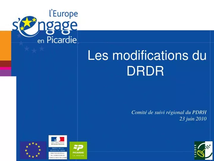 PPT - Les modifications du DRDR PowerPoint Presentation, free download ...