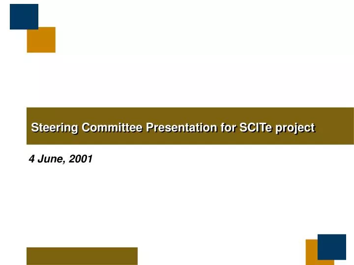 PPT - Steering Committee Presentation for SCITe project PowerPoint ...