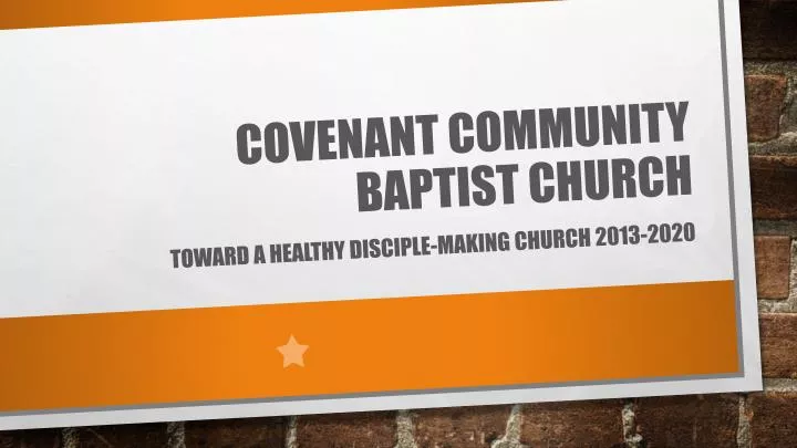 PPT - Covenant community Baptist church PowerPoint Presentation, free ...