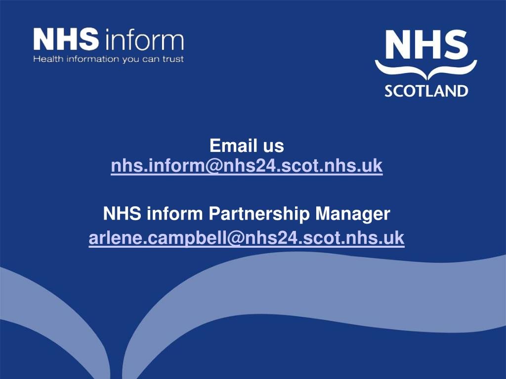 PPT - NHS inform Scotland’s National Health Information Service ...