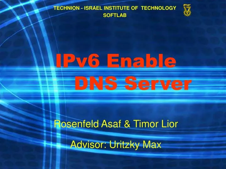 PPT - IPv6 Enable DNS Server PowerPoint Presentation, free download ...