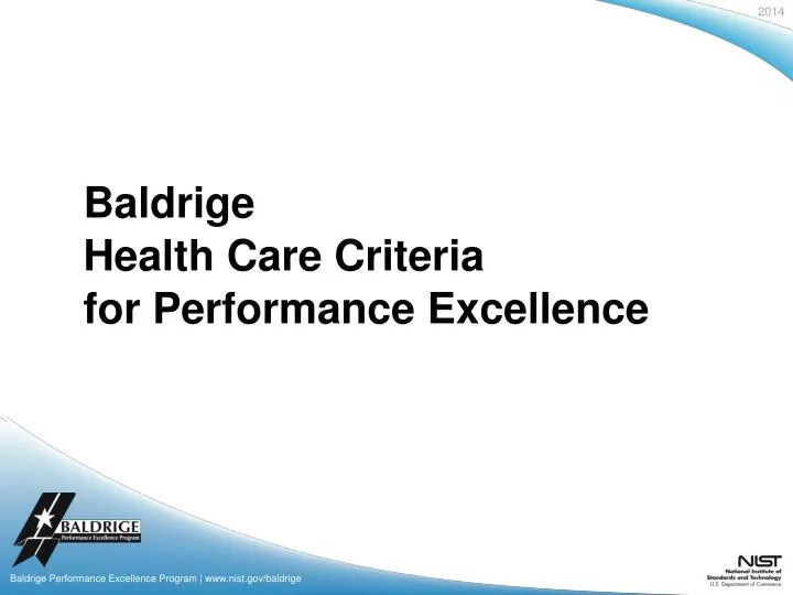 PPT - Baldrige Performance Excellence Program | nist/baldrige ... PPT - Baldrige Performance Excellence Program | nist/baldrige ...