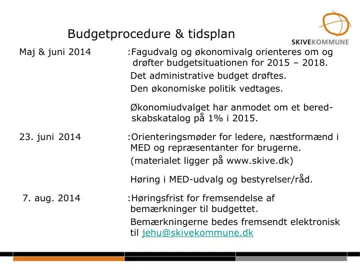 PPT - Budgetprocedure & tidsplan PowerPoint Presentation, free download ...