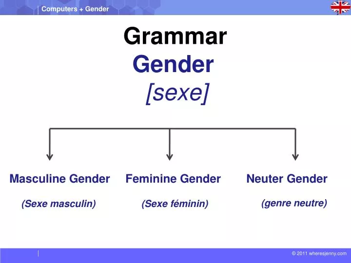 PPT - Grammar Gender [ sexe ] PowerPoint Presentation, free download ...