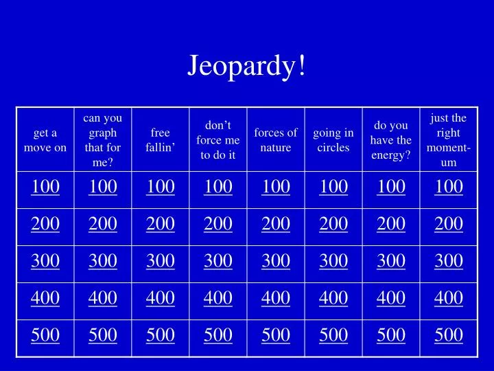 PPT - Jeopardy! PowerPoint Presentation, free download - ID:6459251