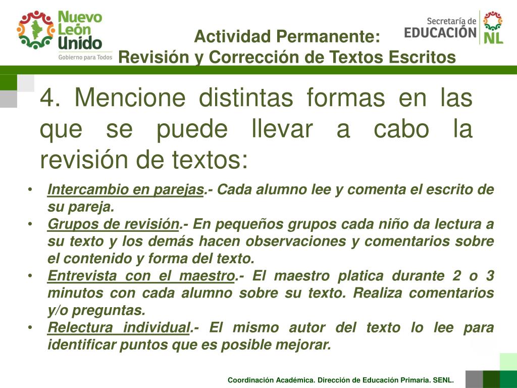PPT - Orientaciones para la Revisión y Corrección de Textos Escritos ...