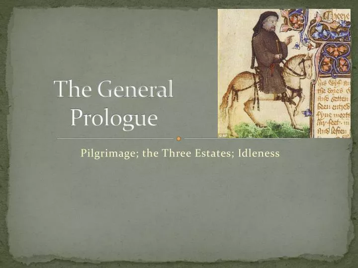 PPT - The General Prologue PowerPoint Presentation, free download - ID ...