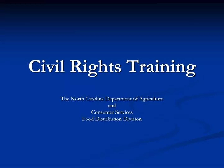 PPT - Civil Rights Training PowerPoint Presentation, free download - ID ...