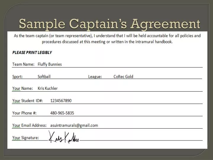 PPT - Sample Captain’s Agreement PowerPoint Presentation, free download ...