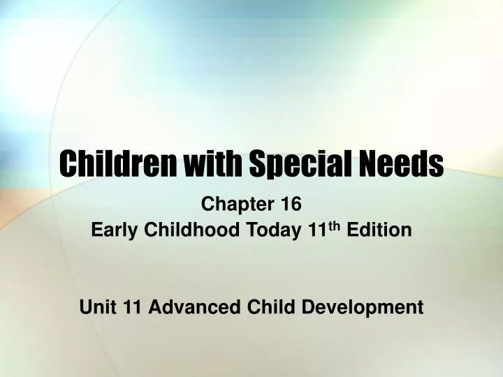 PPT - Children with Special Needs PowerPoint Presentation, free download - ID:6462986