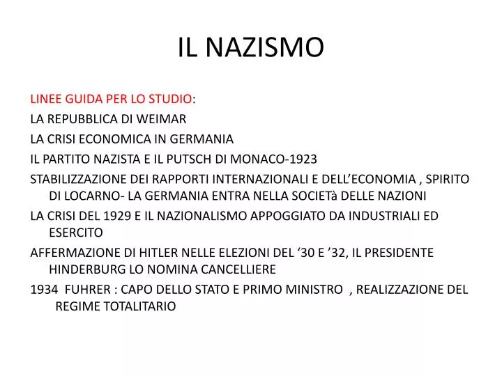 PPT - IL NAZISMO PowerPoint Presentation, free download - ID:6463342