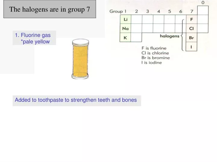 PPT - The halogens are in group 7 PowerPoint Presentation, free ...