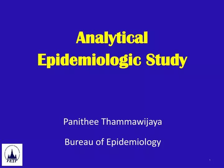 PPT - Analytical Epidemiologic Study PowerPoint Presentation, free ...