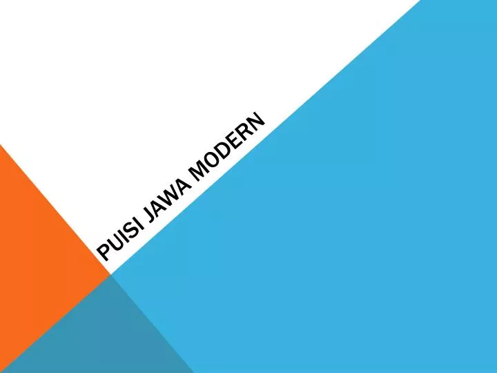 PPT - PUISI JAWA MODERN PowerPoint Presentation, free download - ID:6467393