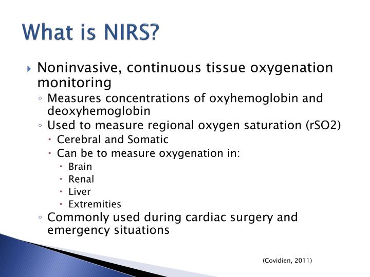 PPT - Near-Infrared Spectroscopy (NIRS) Monitoring PowerPoint ...