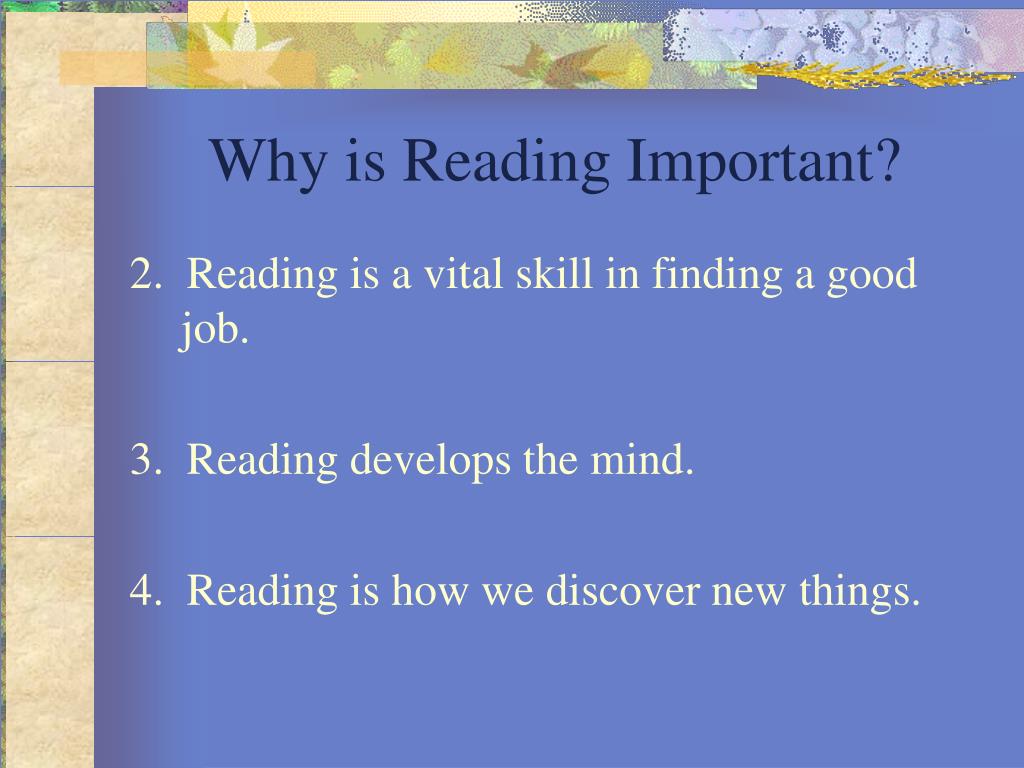 PPT Why Are Reading And Writing Important PowerPoint Presentation