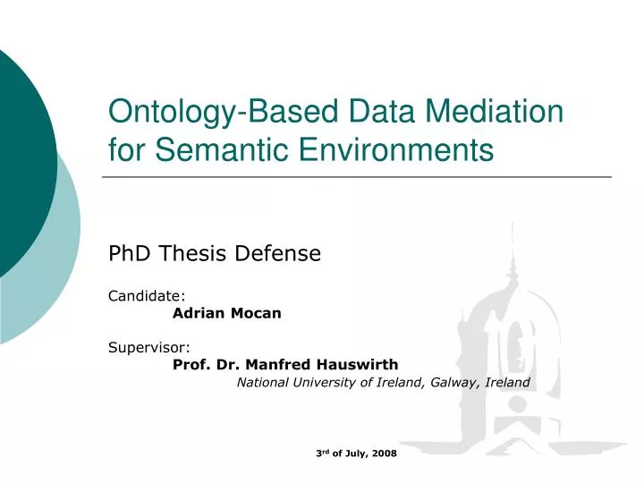 PPT - Ontology-Based Data Mediation for Semantic Environments ...