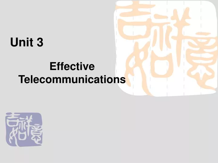 PPT - Effective Telecommunications PowerPoint Presentation, free ...