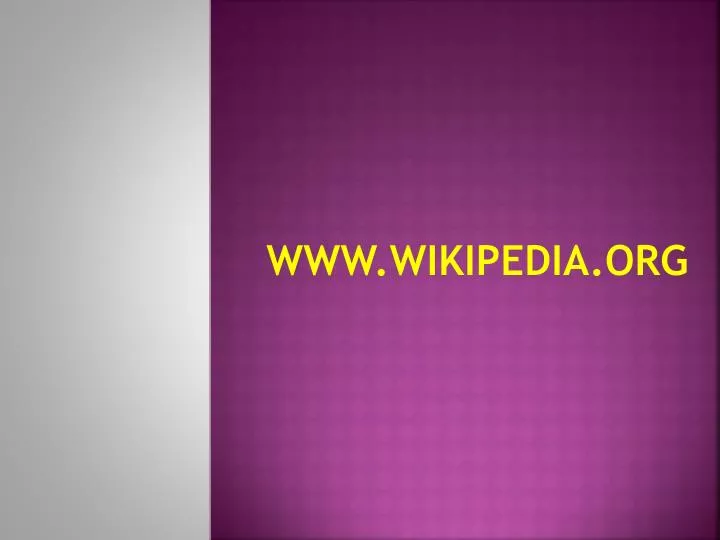 PPT - wikipedia PowerPoint Presentation, free download - ID:6479290