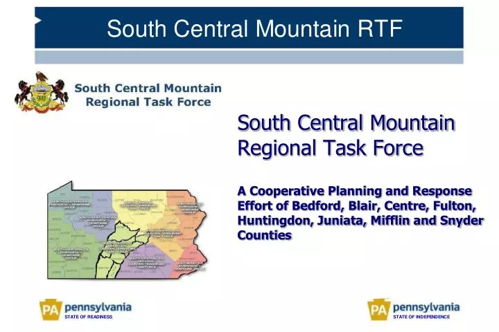 PPT - South Central Mountain Regional Task Force PowerPoint ...