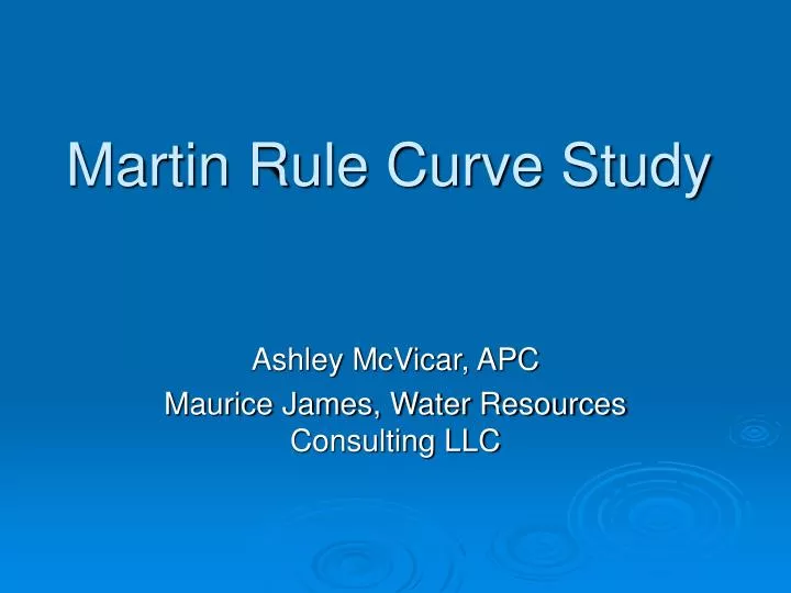PPT - Martin Rule Curve Study PowerPoint Presentation, free download ...