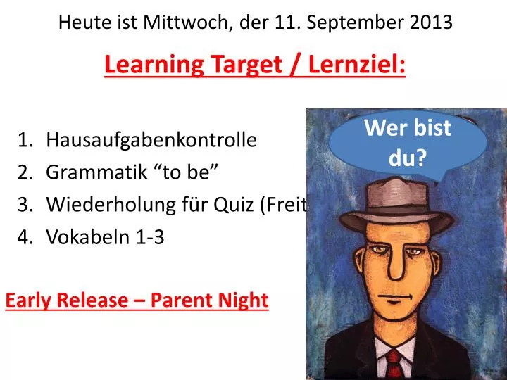 PPT - Learning Target / Lernziel : PowerPoint Presentation, free ...
