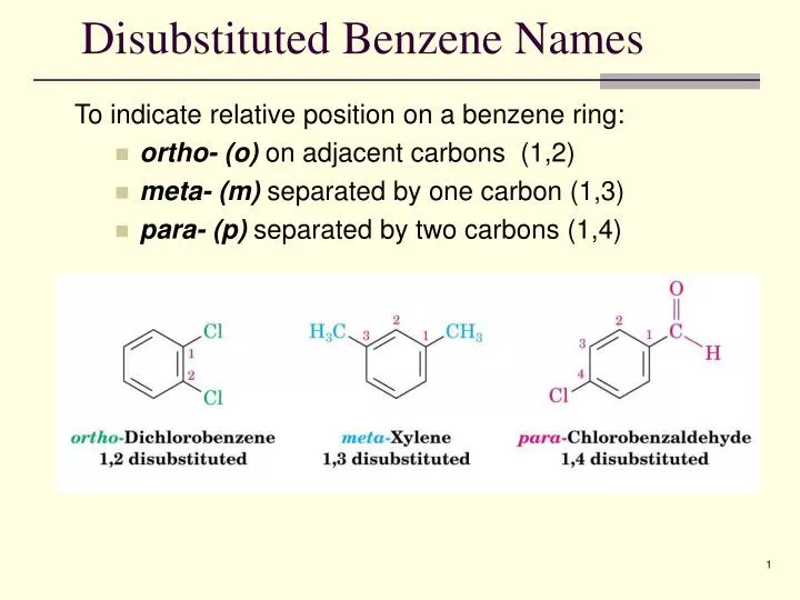 PPT - Disubstituted Benzene Names PowerPoint Presentation, free ...