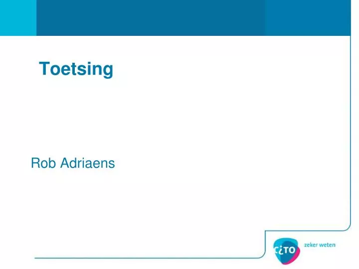 PPT - Toetsing PowerPoint Presentation, free download - ID:6488428