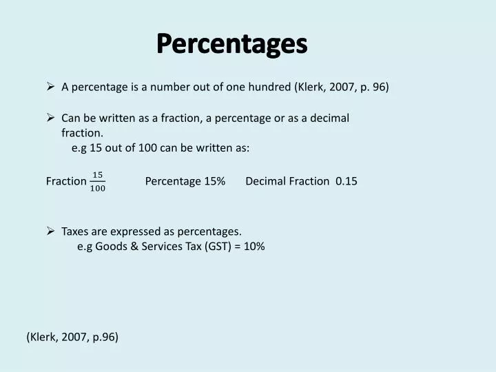 PPT - Percentages PowerPoint Presentation, free download - ID:6493220
