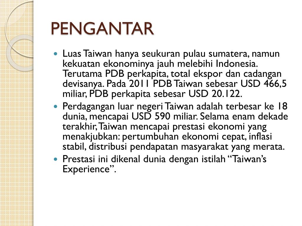 PPT - SEJARAH PEMBANGUNAN EKONOMI TAIWAN PowerPoint Presentation, free ...