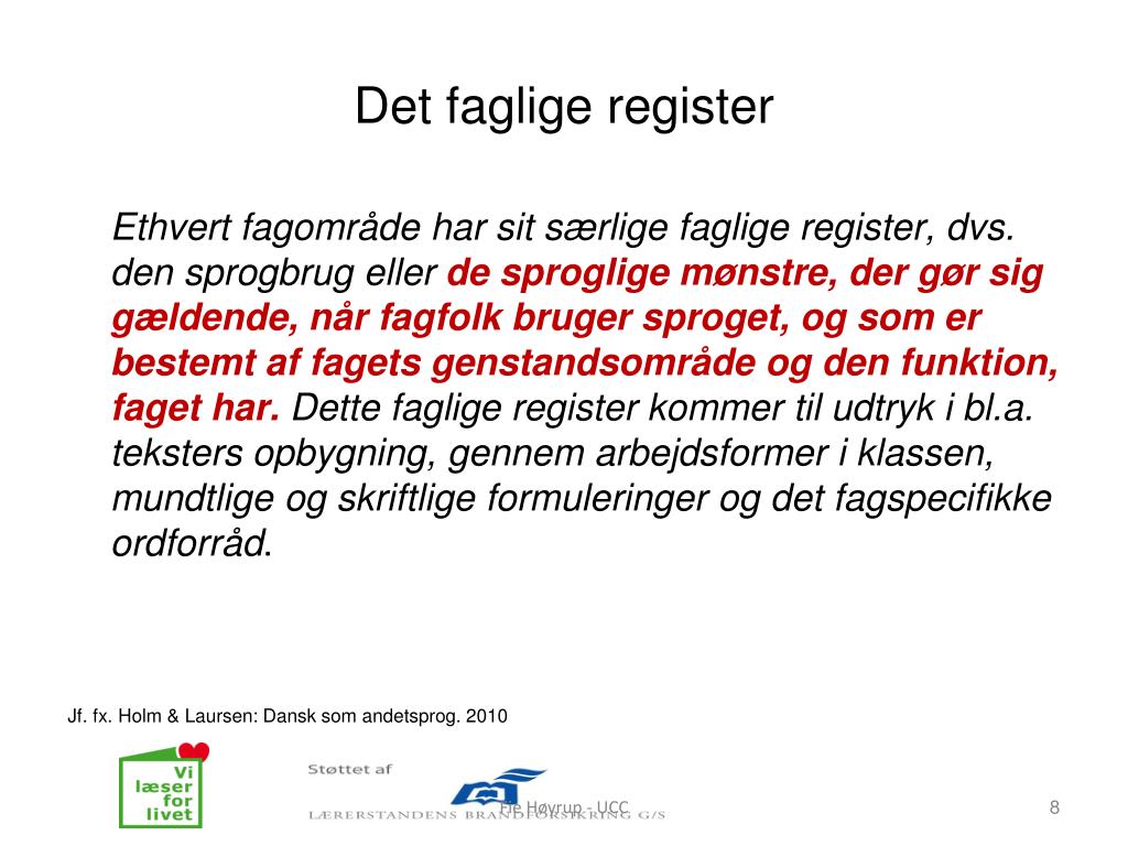 PPT - Tosprogede elever bliver bedre til fagene med en sprog- og ...