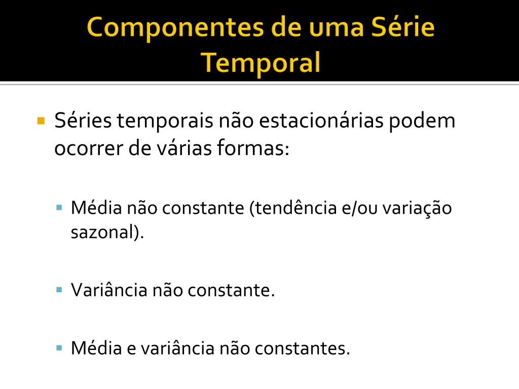 PPT - INTRODUÇÃO A ANÁLISE DE SÉRIES TEMPORAIS PowerPoint Presentation ...