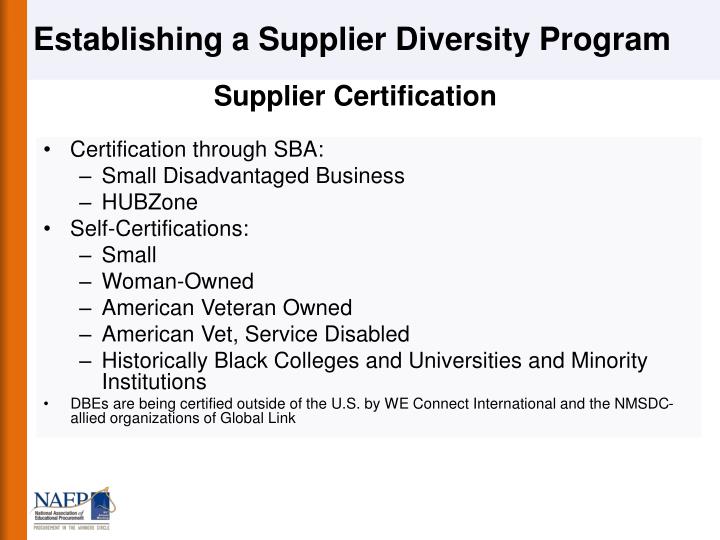 PPT - Establishing a Supplier Diversity Program PowerPoint Presentation ...