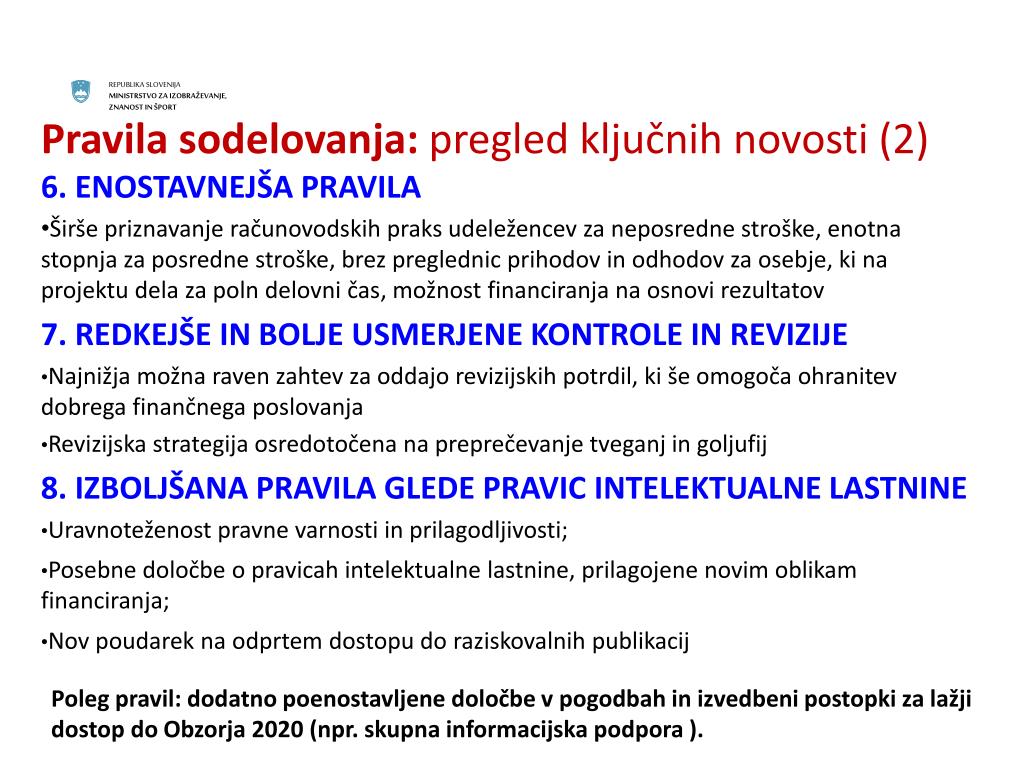 PPT - OBZORJE 2020 Odlična znanost Konkurenčno gospodarstvo Boljše ...