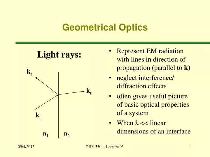 PPT - Geometrical Optics PowerPoint Presentation, free download - ID ...
