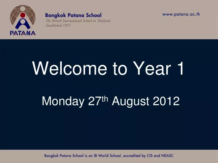 PPT - Welcome to Year 1 PowerPoint Presentation, free download - ID:6498998
