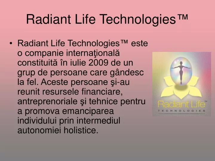 PPT - Radiant Life Technologies ™ PowerPoint Presentation, free download - ID:6500111