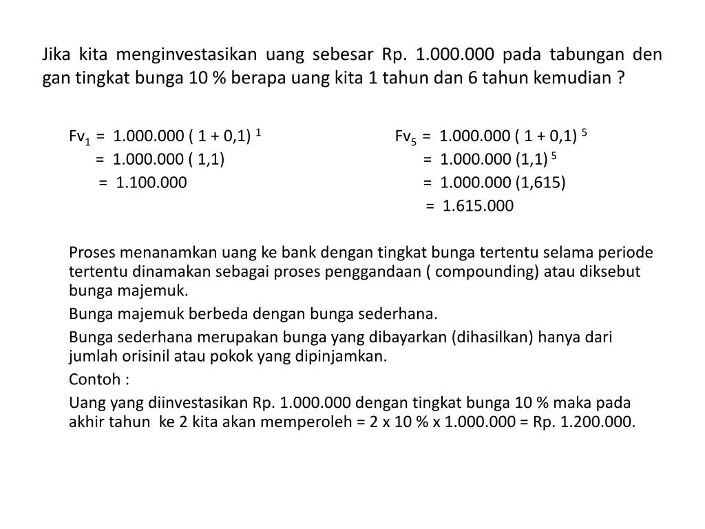 Ppt Nilai Waktu Uang Time Value Of Money Powerpoint Presentation