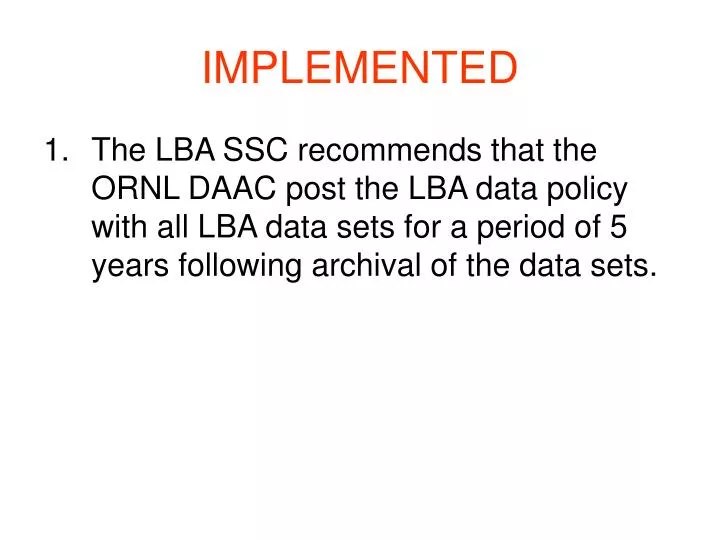 PPT - IMPLEMENTED PowerPoint Presentation, free download - ID:6501307