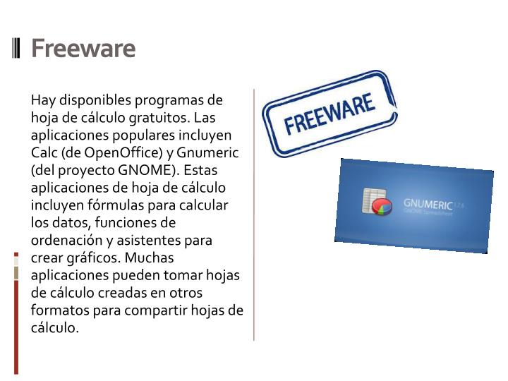 PPT - Hojas de calculo PowerPoint Presentation - ID:6502346