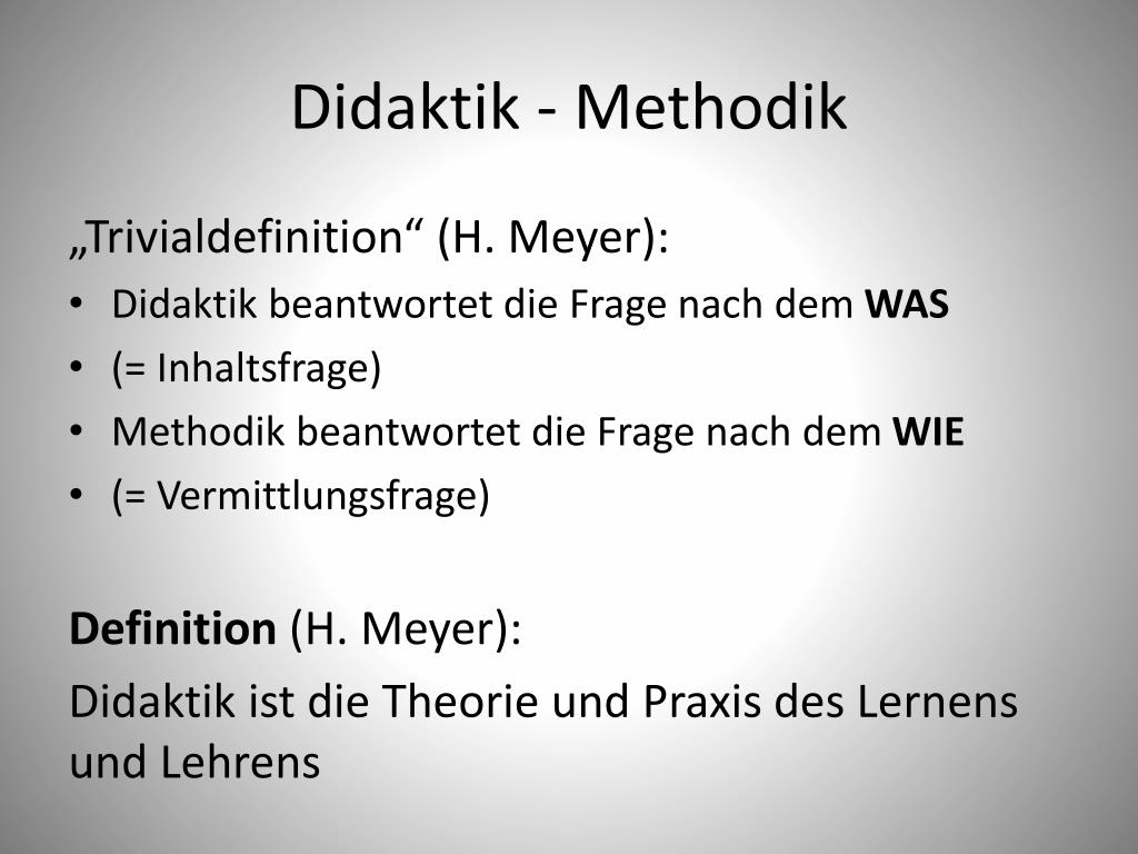 PPT - Einführung in die allgemeine Didaktik / Fachdidaktik PowerPoint ...