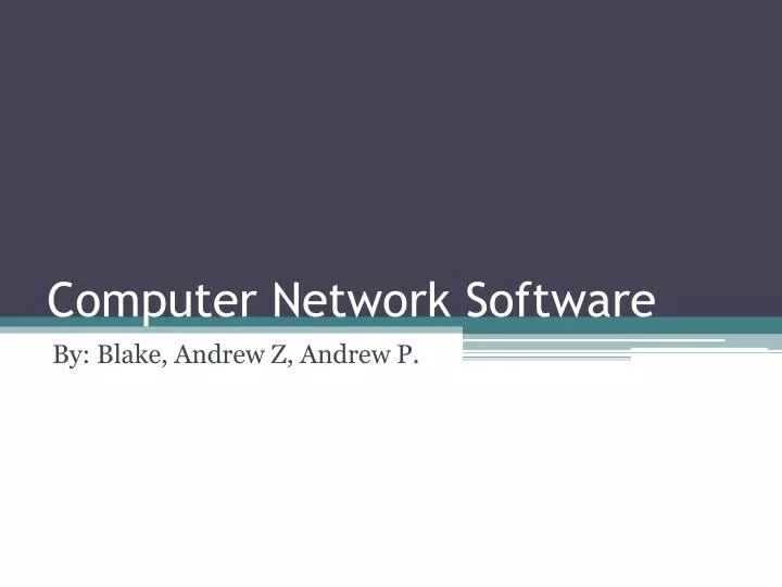 PPT - Computer Network Software PowerPoint Presentation, free download ...
